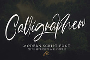 Calligrapher - Modern Script Font, a Script Font by Arendxstudio