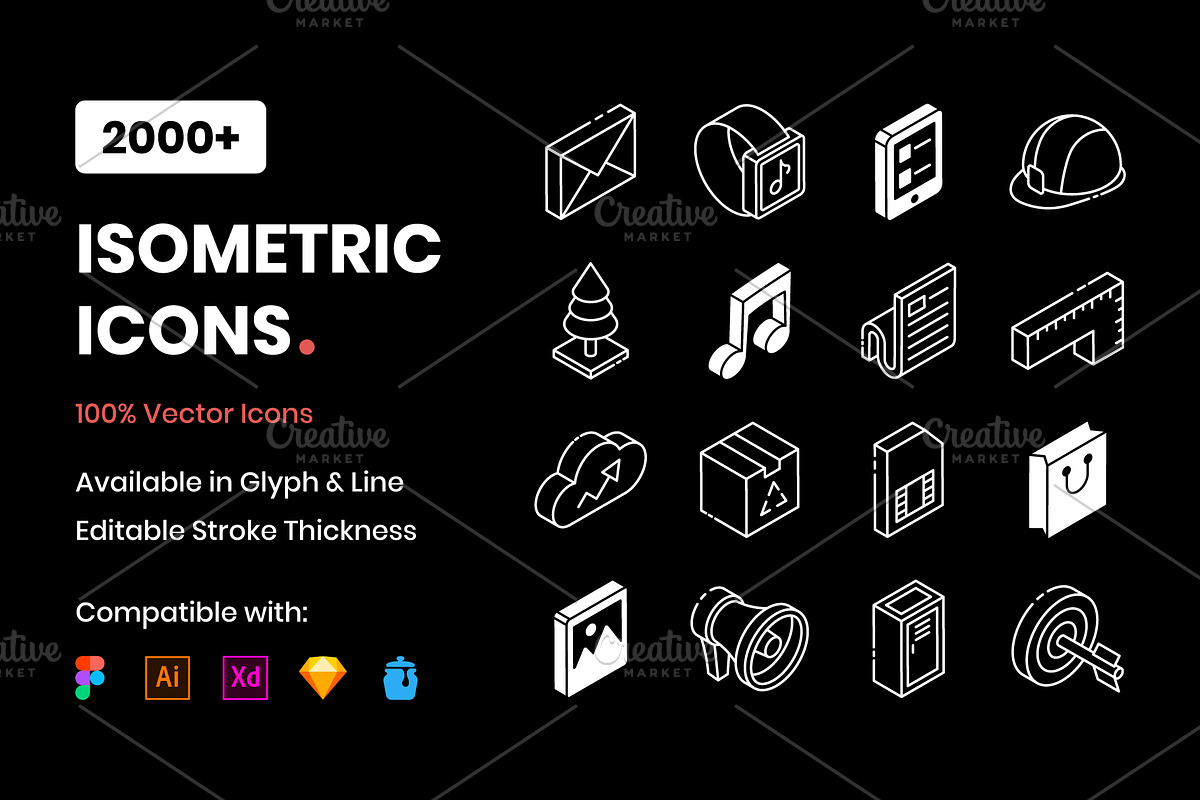 2000+ Isometric Icons Set