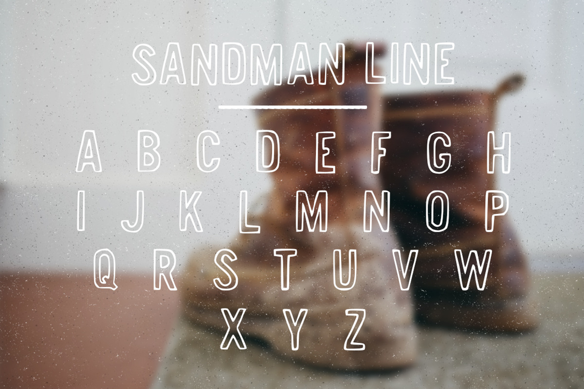 Sandman - Fill and Outline, a Sans Serif Font by Woodcrest Design Co.