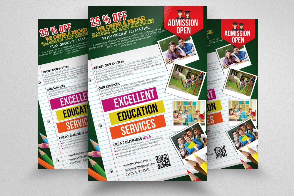 Education Promotion Flyer, a Flyer Template by Psd Templates