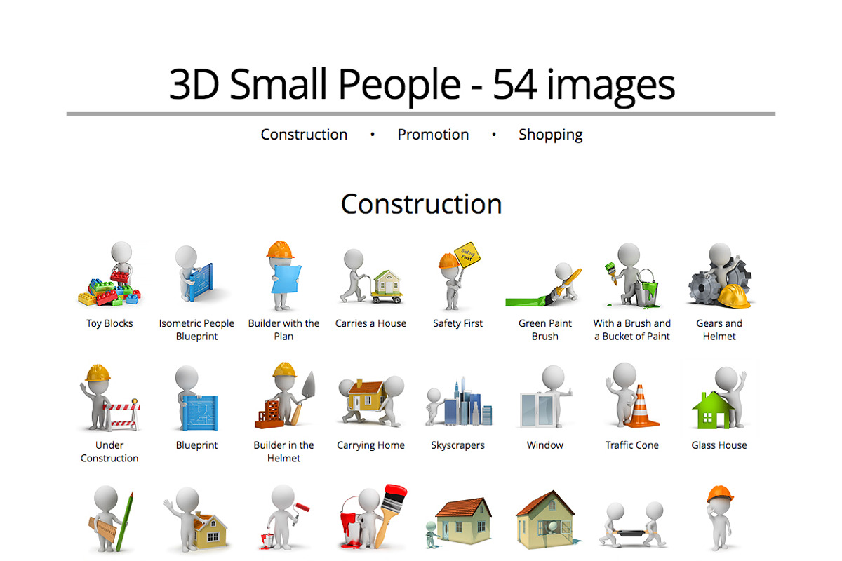 3D Small People - Set 08, a Finance Illustration by Anatoly Maslennikov