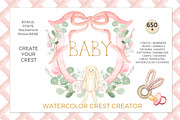 Baby Crest Creator Watercolor, an Illustration by LABFcreations
