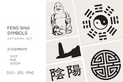 27 Chinese Feng Shui symbols, Zen, an Icon by Bloom21Art