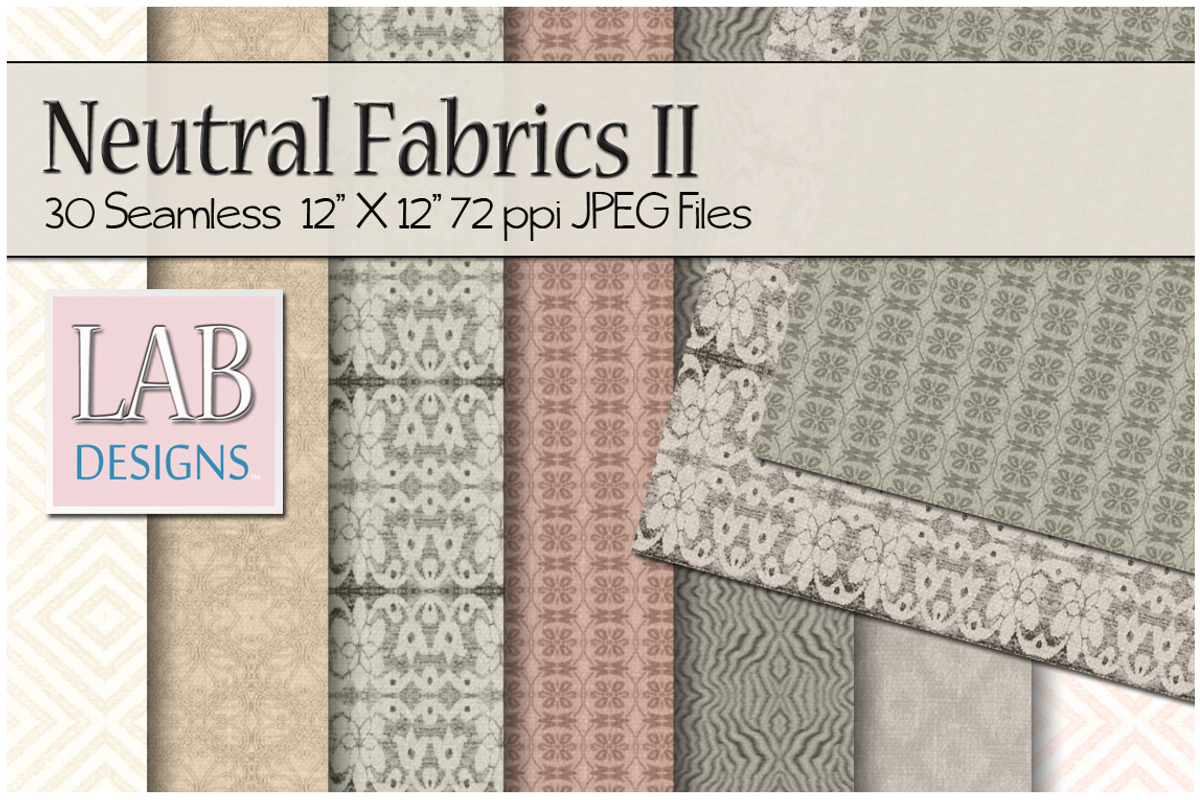 30 Seamless Neutral Fabric Textures, a Texture Graphic by Lab Designs