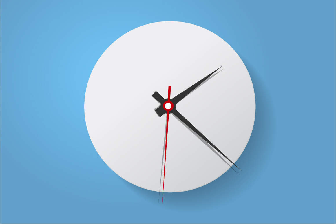 Clock face. Flat. Set up your time, an Outline Icon by Elegant Solution