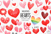 Heart clipart, Valentine's day, an Illustration by Chonnieartwork