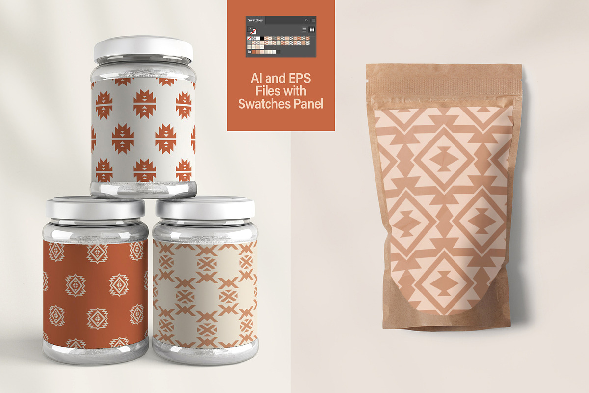 30 Navajo Minimal Vector Patterns, a Pattern Graphic by Katrinelly