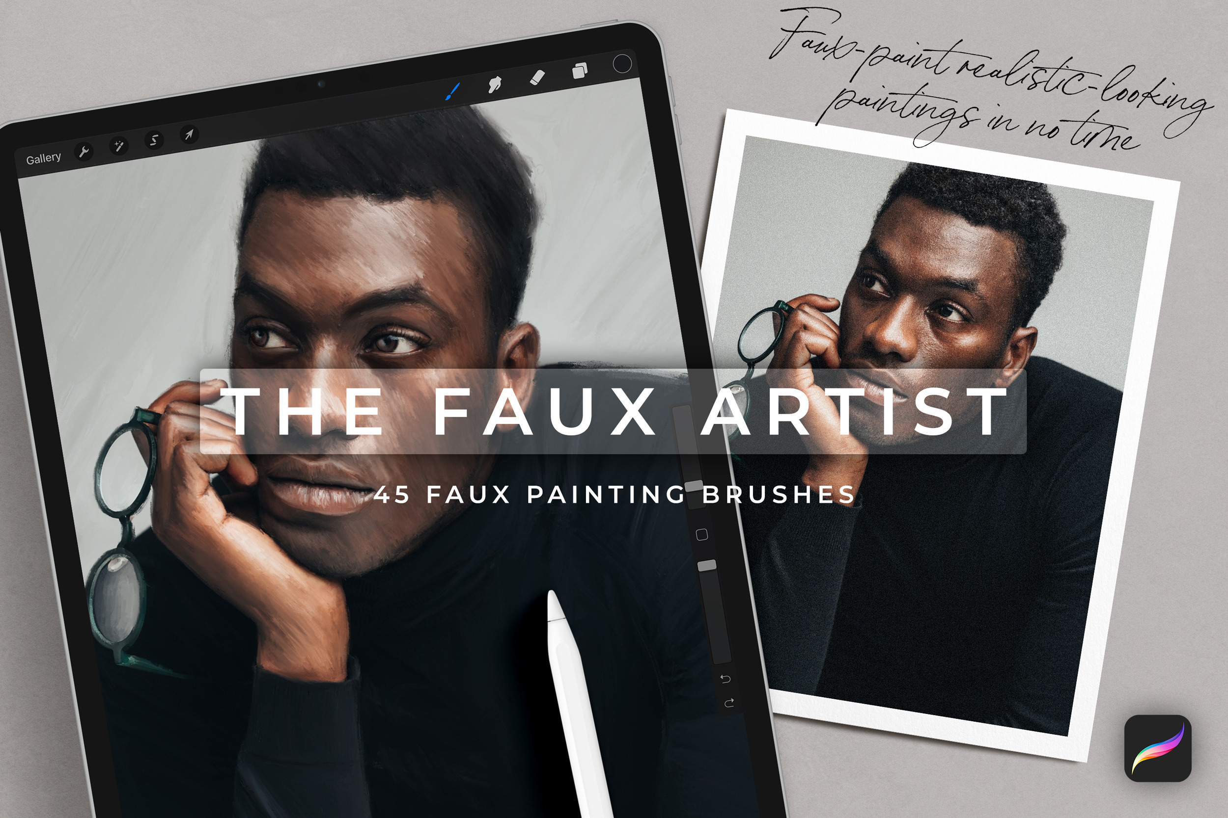 The Faux Artist Procreate Brushes, a Brush Add-On by friday supply brushes