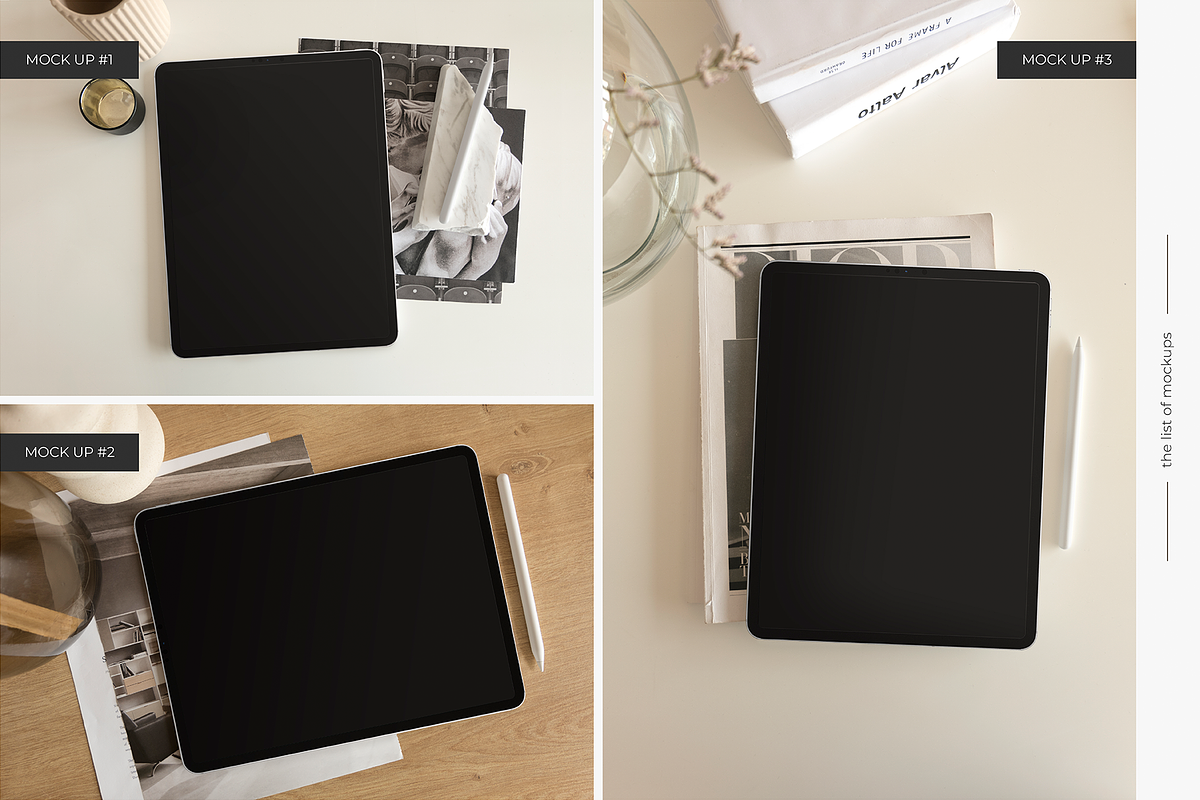 IPad Pro Photo Mockups, an iPad Mockup by Katsia Jazwinska