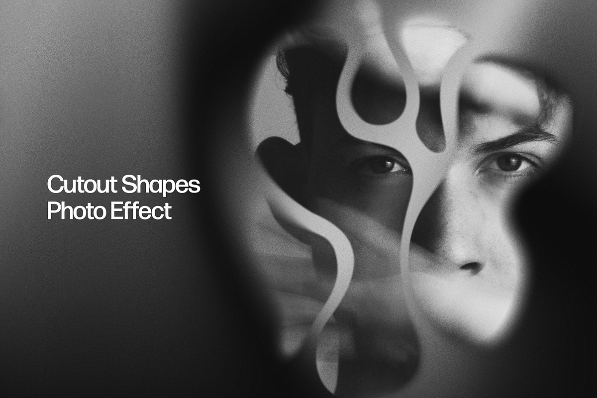 Cutout Shapes Photo Effect, an Object Graphic by Design Squad