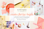 Creative Flay Lay: Brights Photo, a Pens & Pencil Mockup by Styled ...