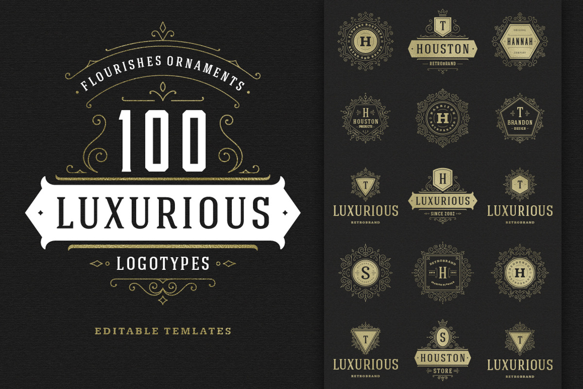 1000 Logos and Badges Bundle, a Branding & Logo Template by Vasya Kobelev