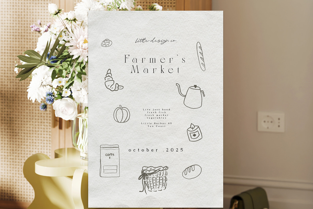Hand Drawn Autumn Line Art Icons