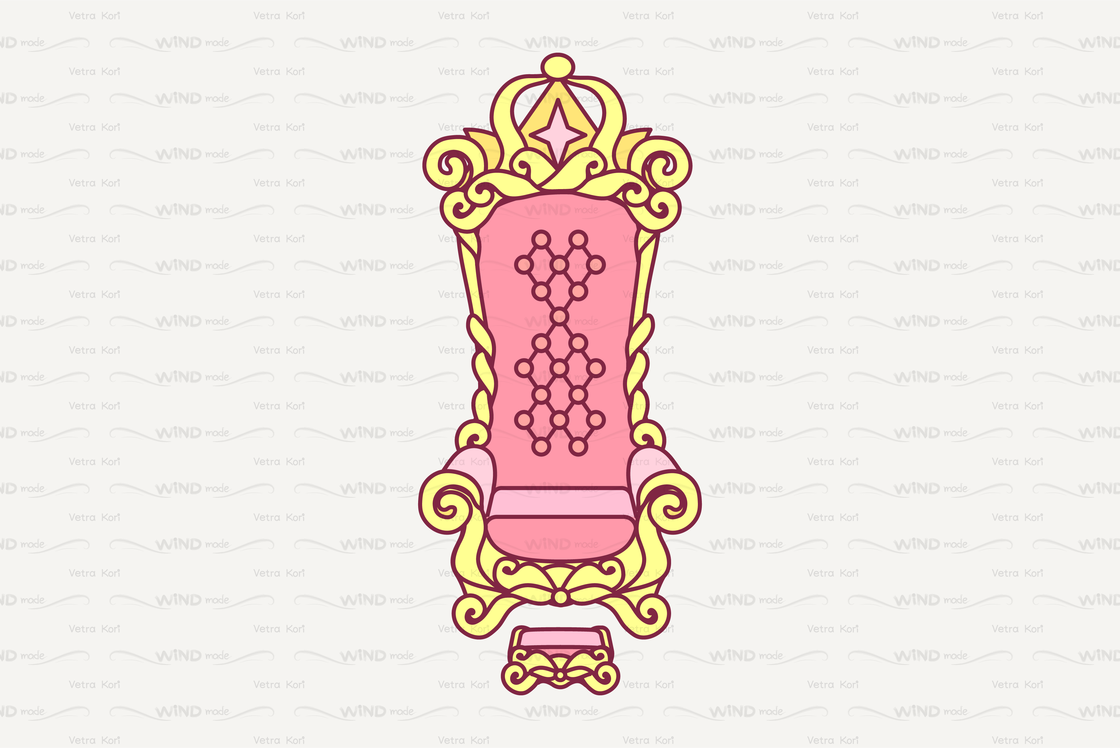 vector throne. Royal luxury chair, an Object Graphic by WINDmade