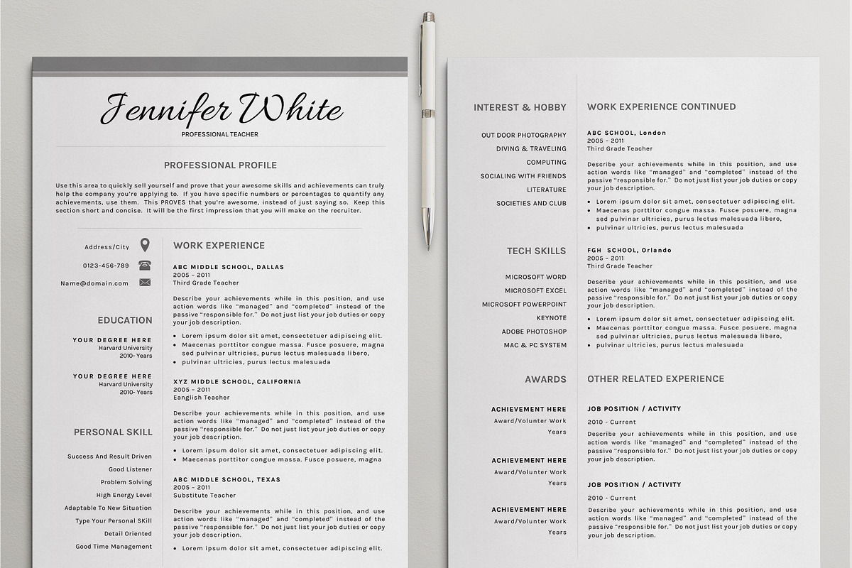 Professional Resume Templates, a Resume Template by CreativeLab
