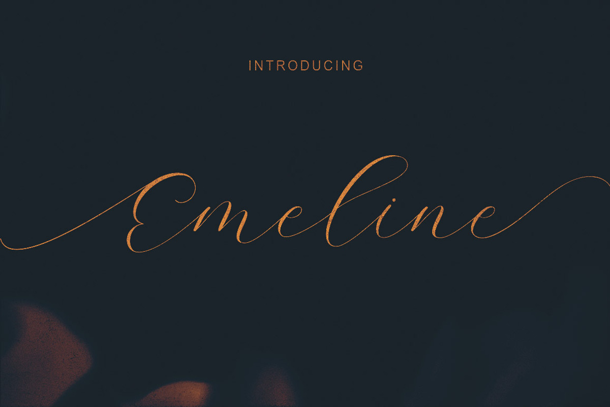 Emeline Script Font, a Script Font by Deeezy