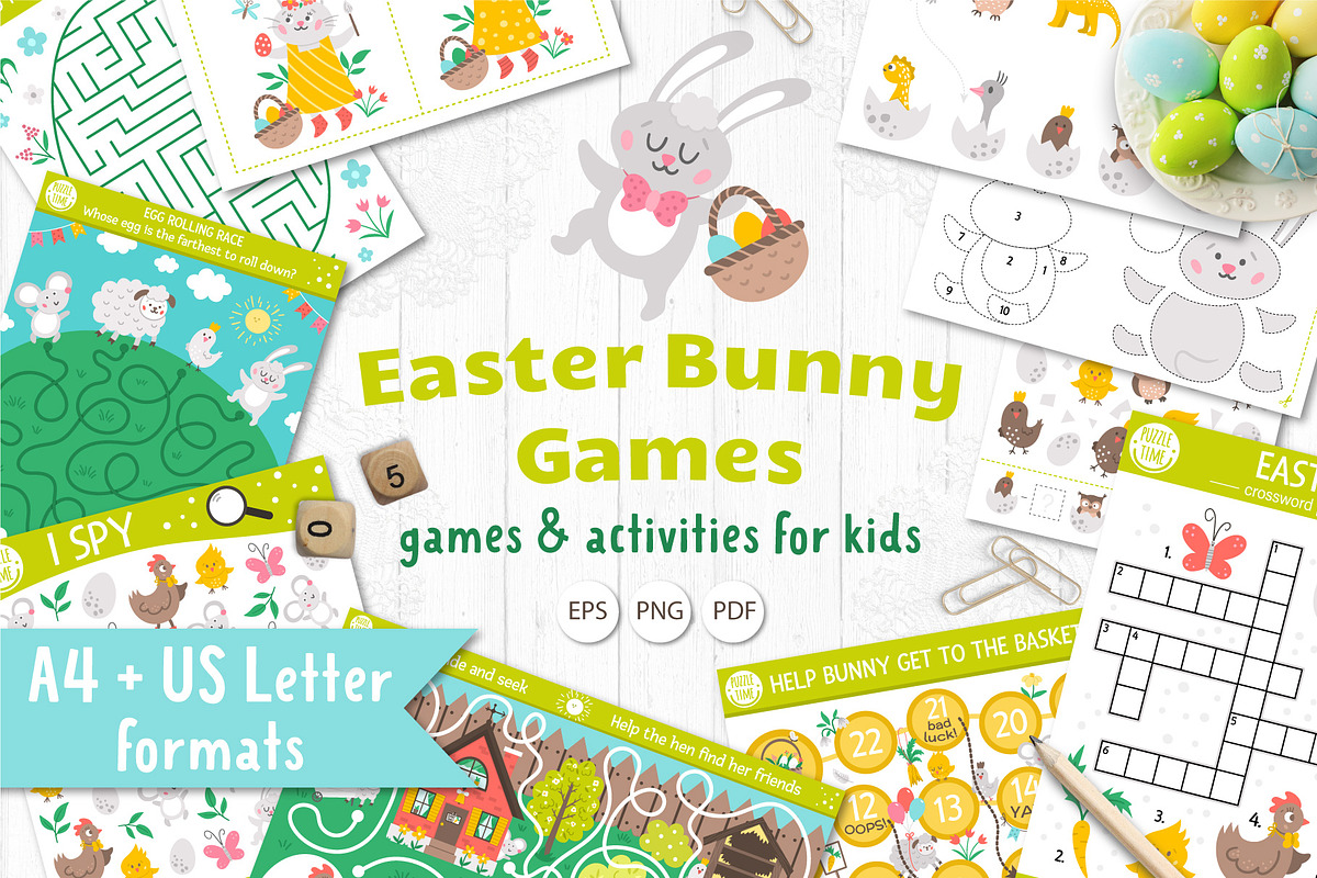 Easter Bunny Games, an Animal Illustration by Lexi Claus