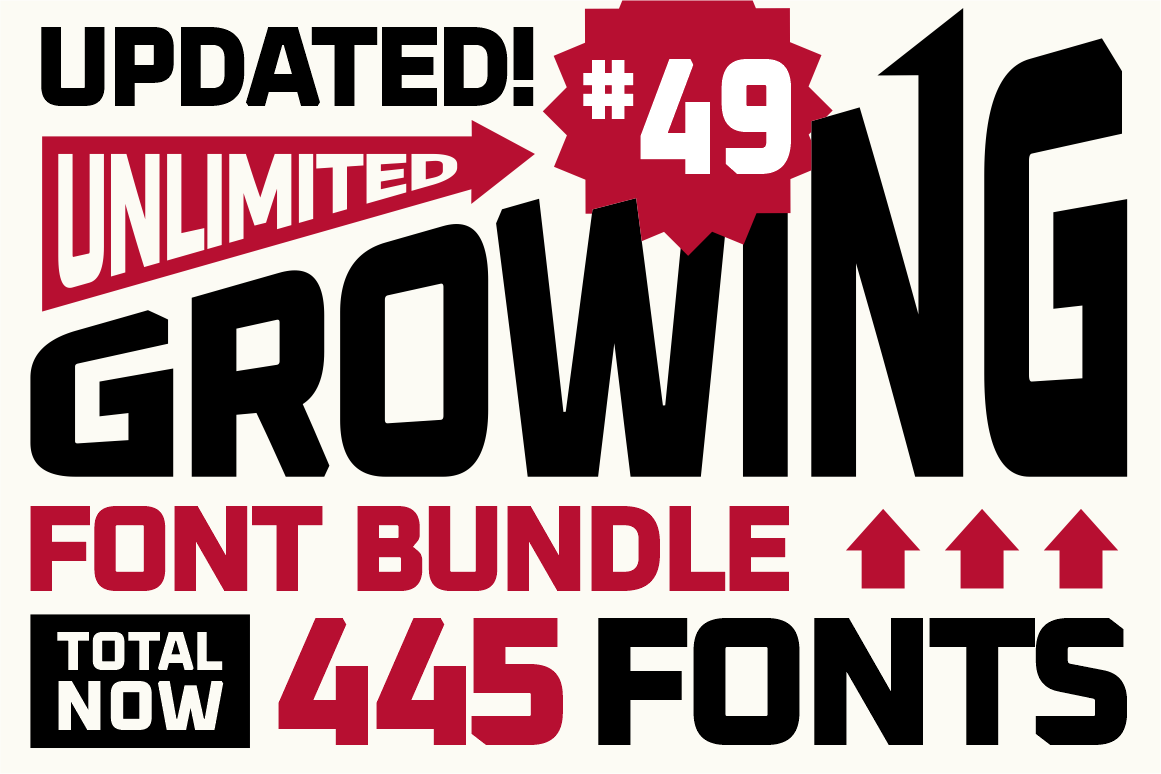 Growing Font Bundle - Monthly Updates | Creative Market