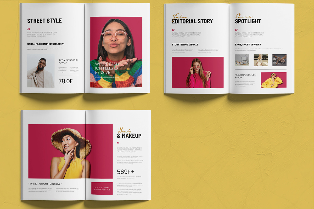 Modern Fashion Magazine Print Layout