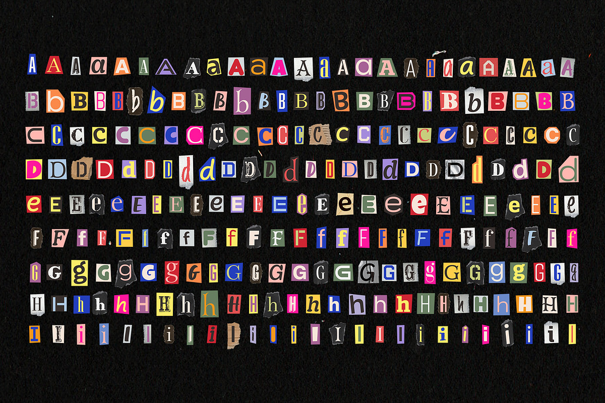Ransom Note Letters Set, an Object Graphic by DesignerCandies