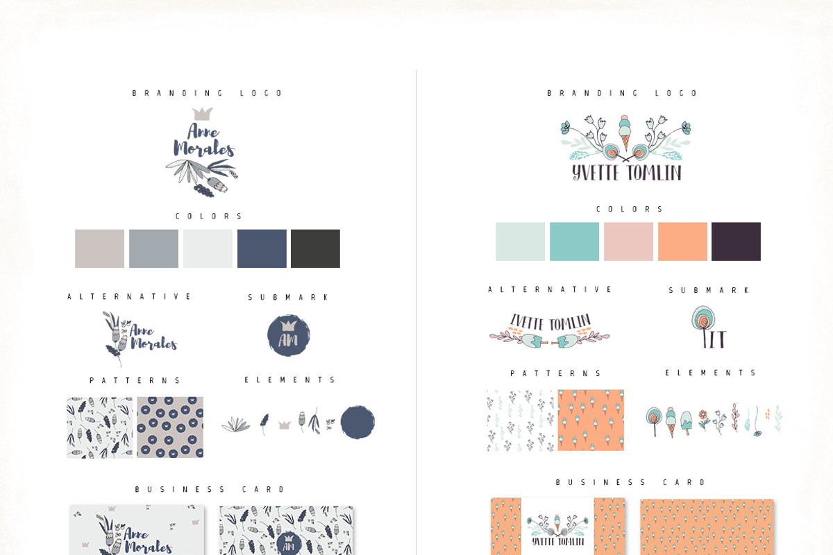 Personal Branding Logos, a Branding & Logo Template by Bloomart Studio