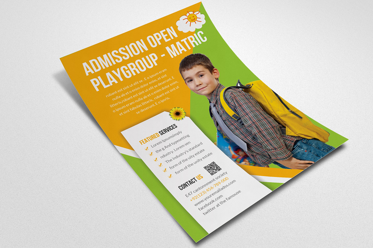 Admission Open Flyer Template, a Flyer Template by Psd Templates