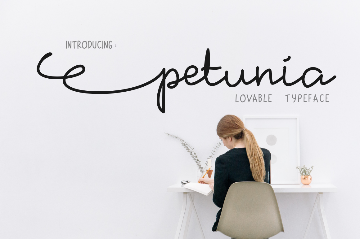 Petunia, a Script Font by namistudio
