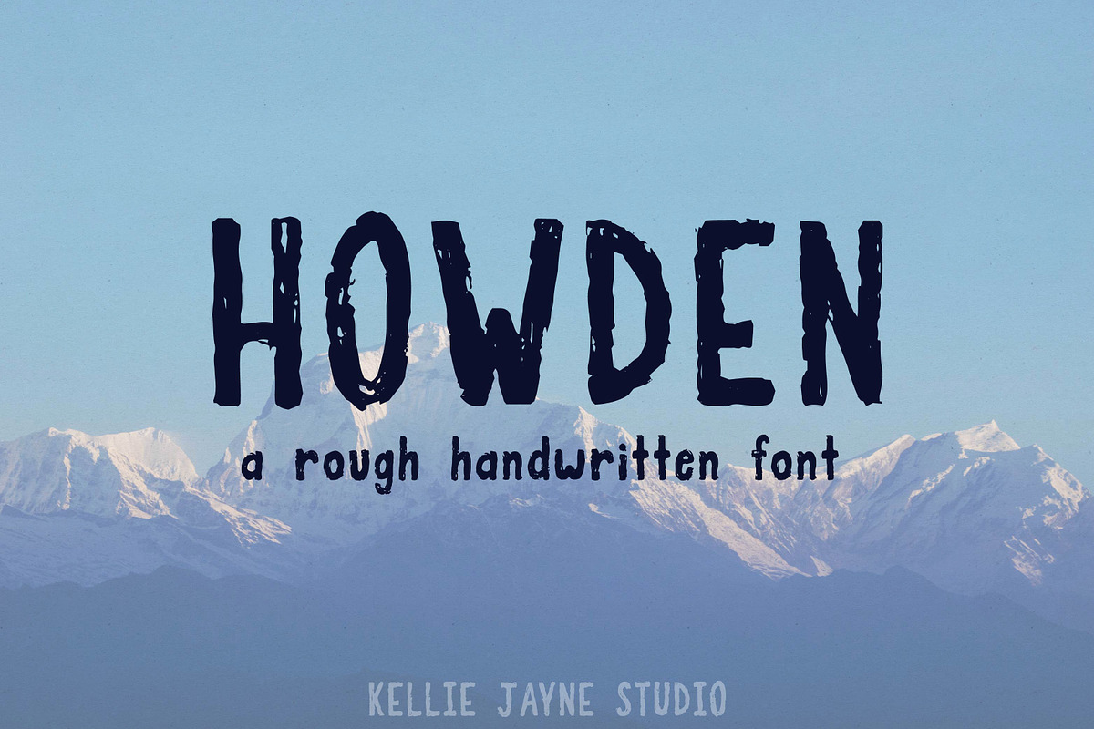 Howden Rough Handwritten Font, a Sans Serif Font by Kellie Jayne Studio