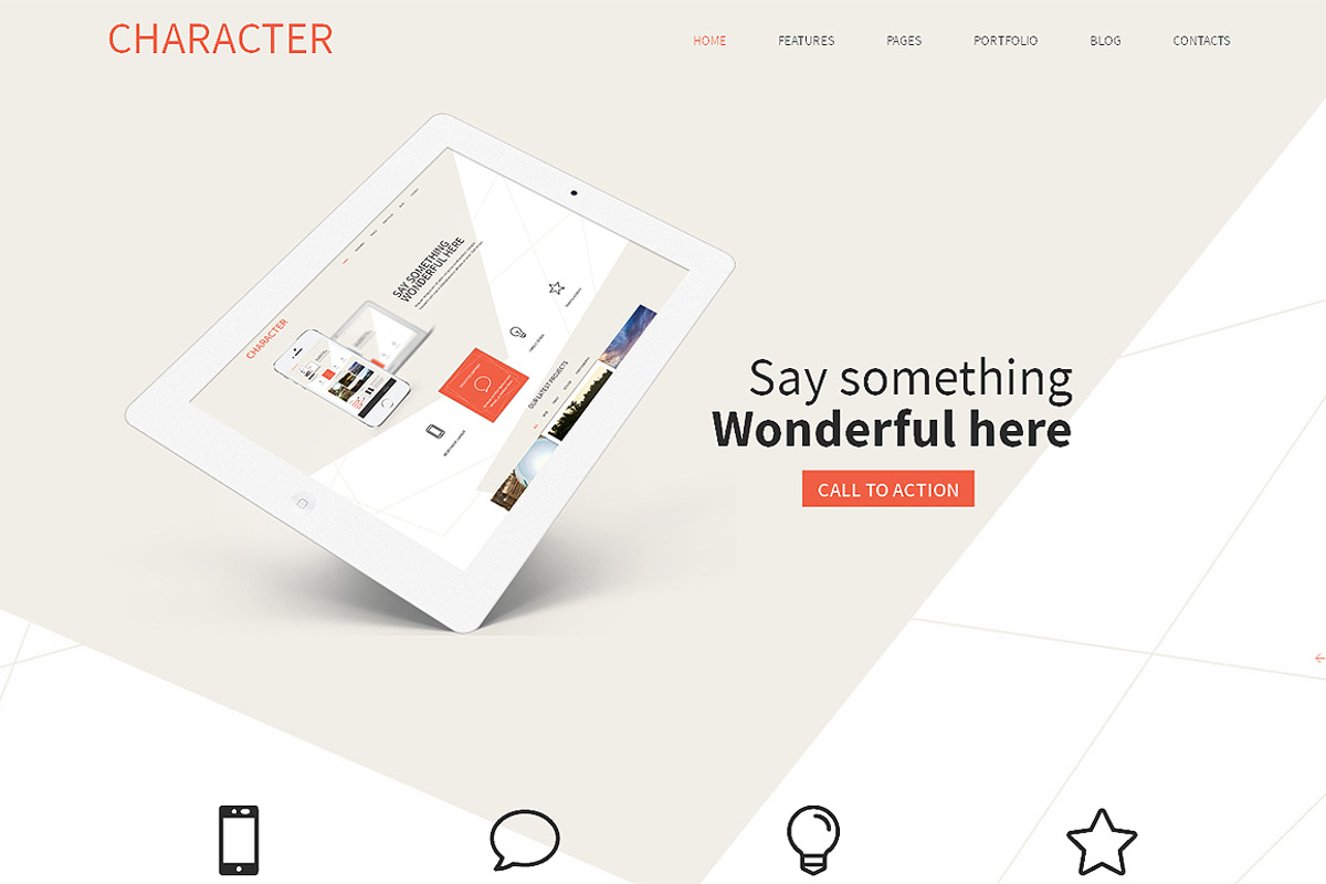 Character Bootstrap Template, a Bootstrap Template by IceTemplates