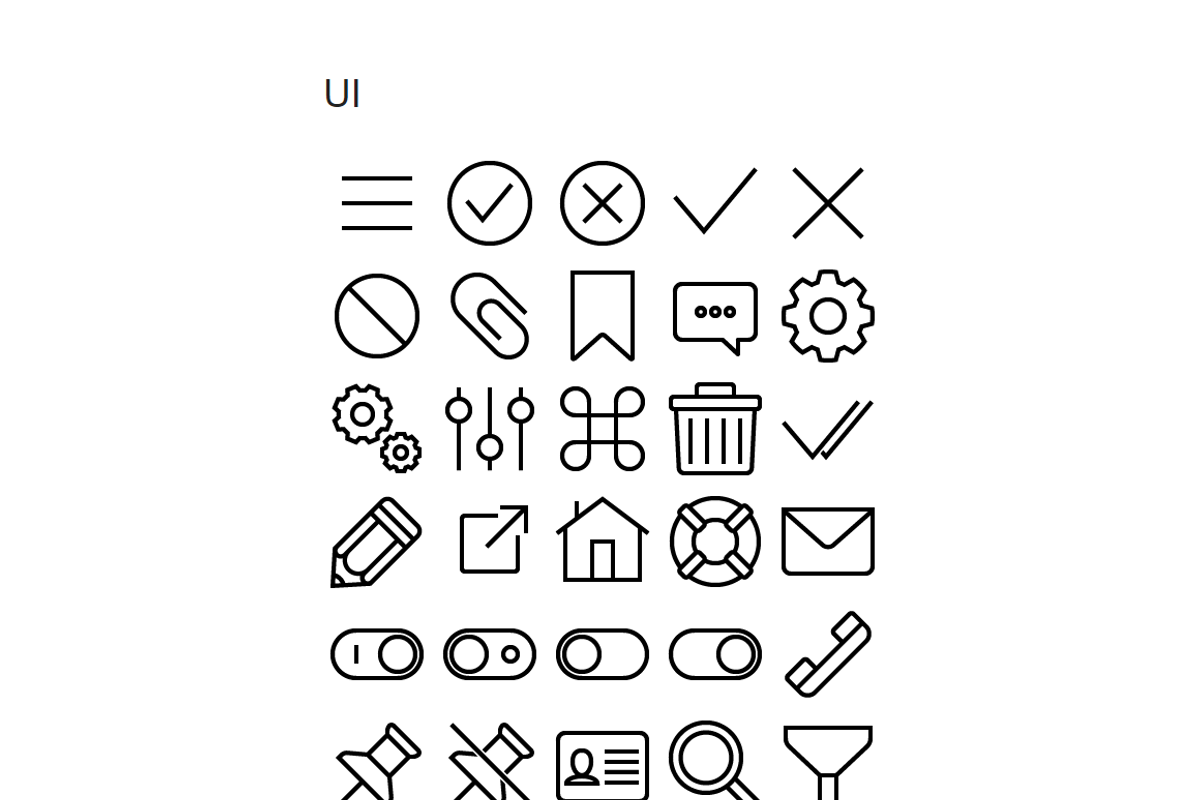 Inicons icon set, an Outline Icon by colomolo | Creative Market