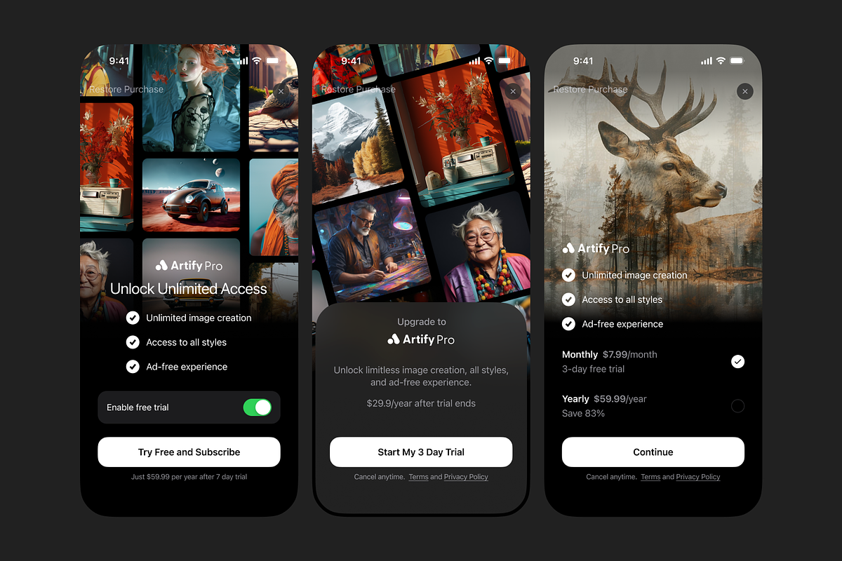 AI Image Generator iOS App UI Template