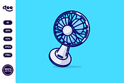 Fan simple cartoon vector