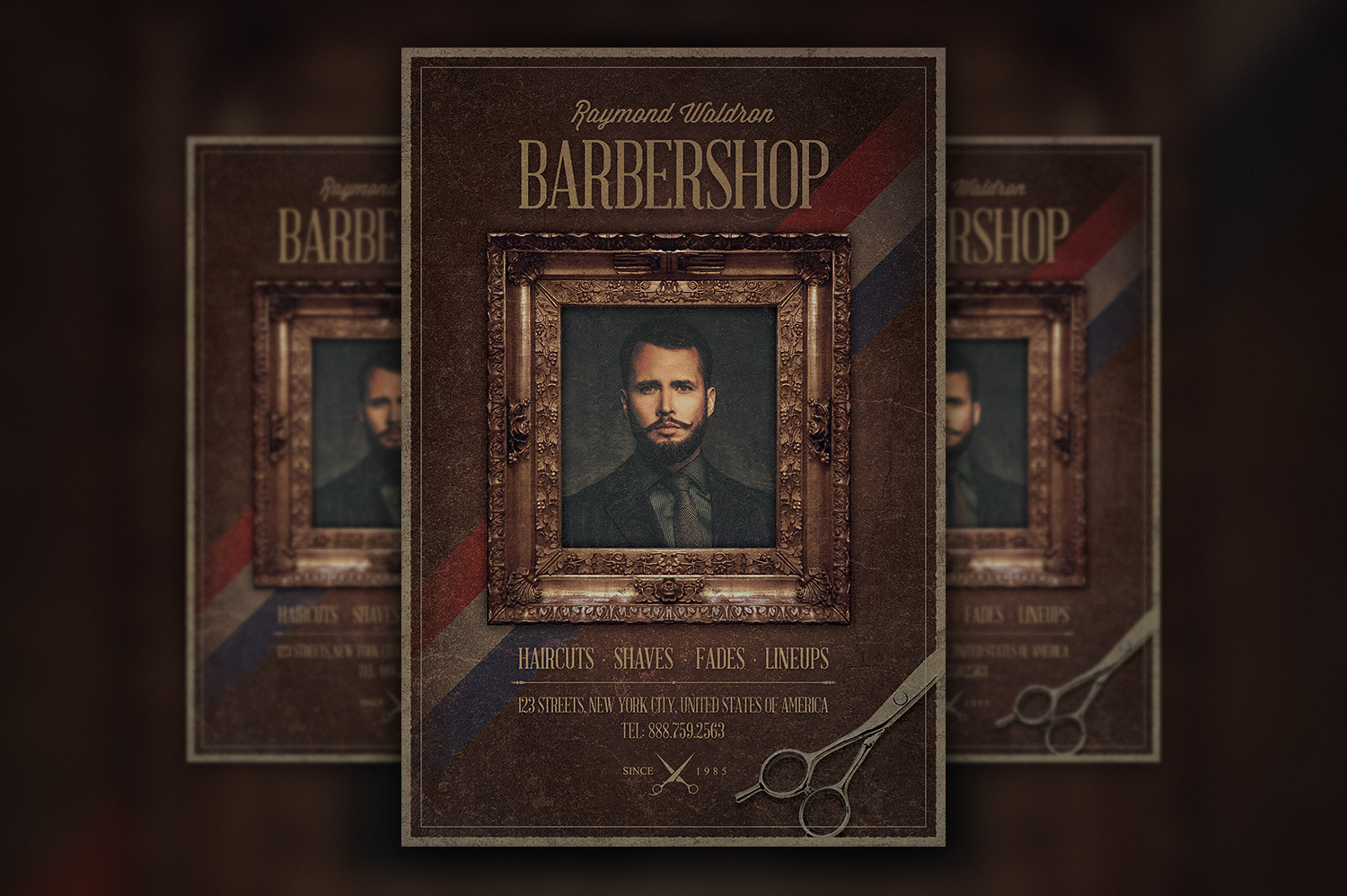 Barbershop Flyer Template, a Flyer Template by Hyperpix Productions