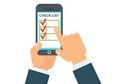Checklist in smartphone, an Object Graphic by Quarta