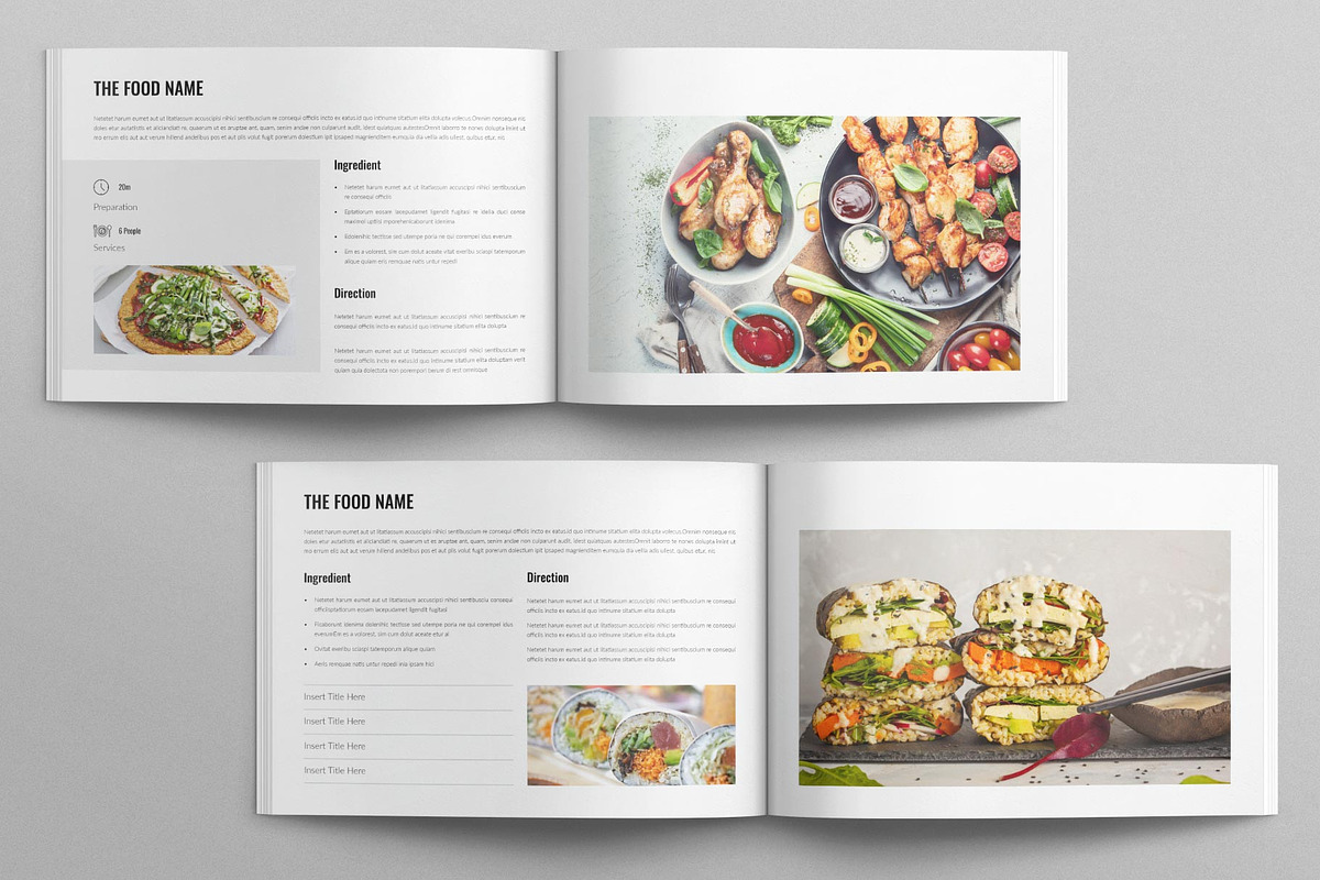 Cookbook Template Recipe Landscape, a Brochure Template by TemplatesForest
