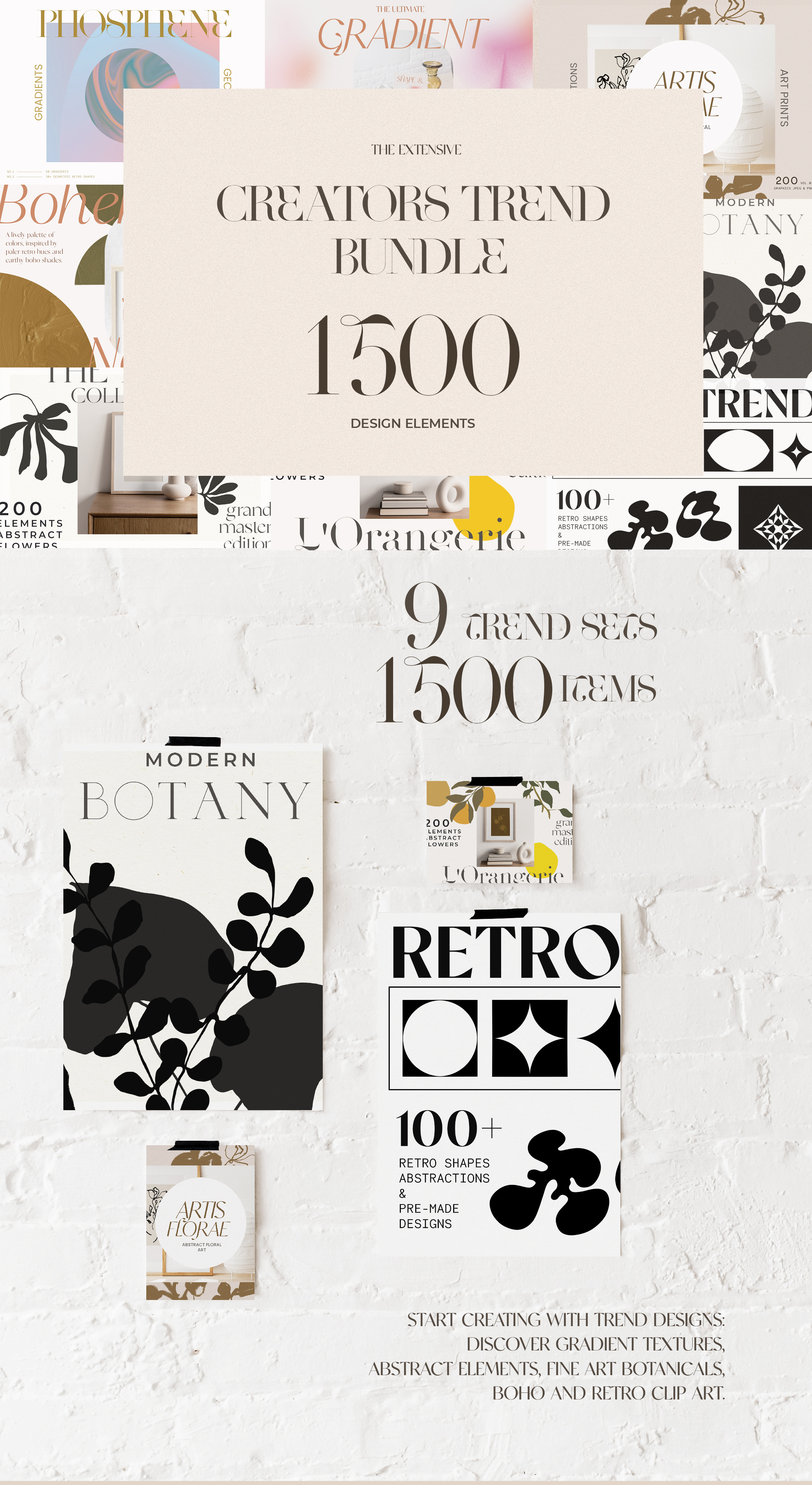 Abstract Retro Design Trend Bundle