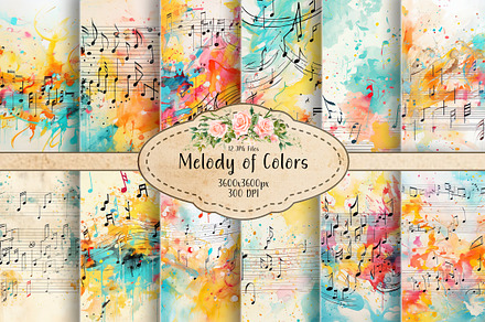 Musical notes pattern | Background Graphics ~ Creative Market