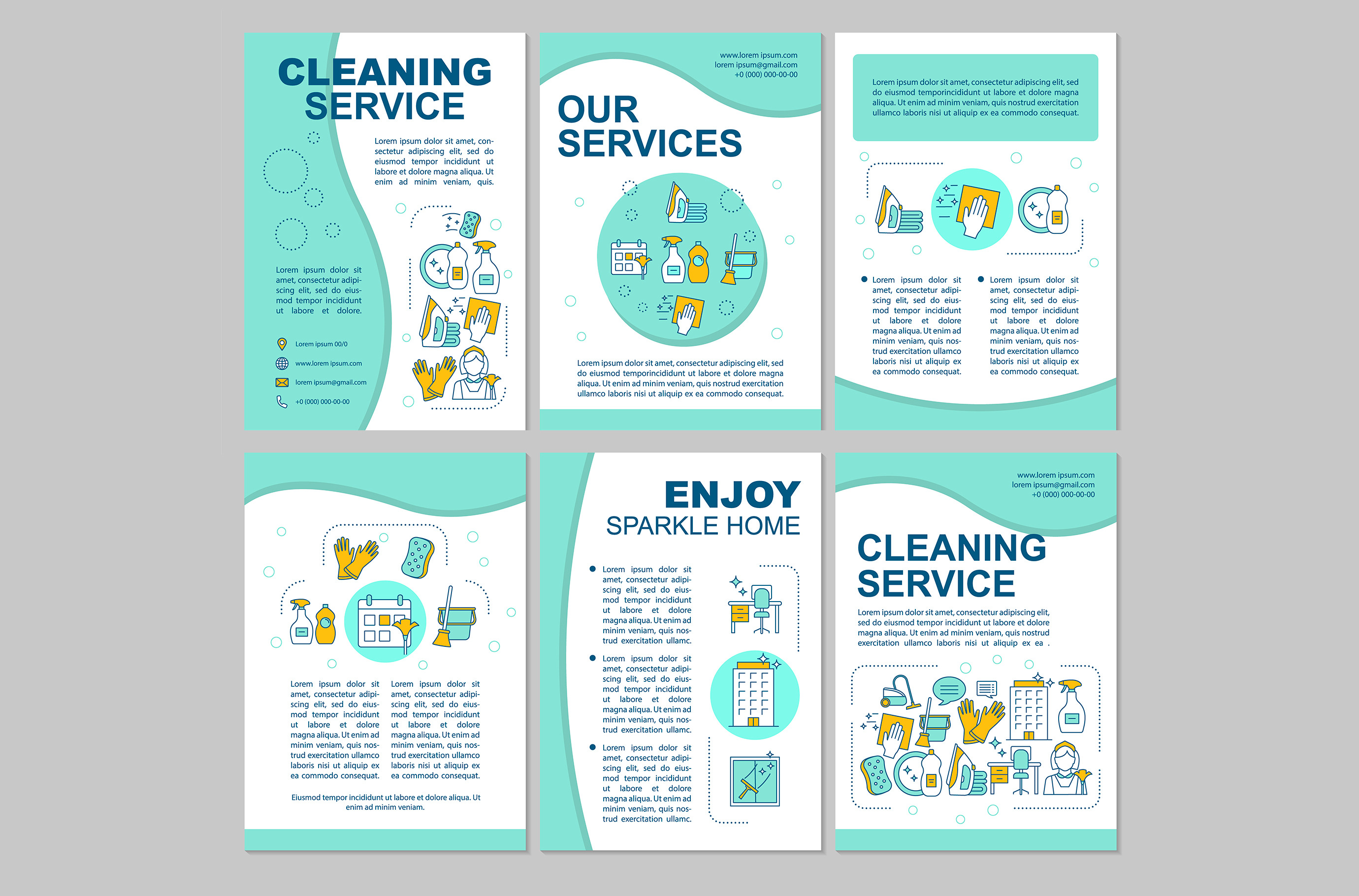 Cleaning service brochure template, a Templates & Theme by bsd studio