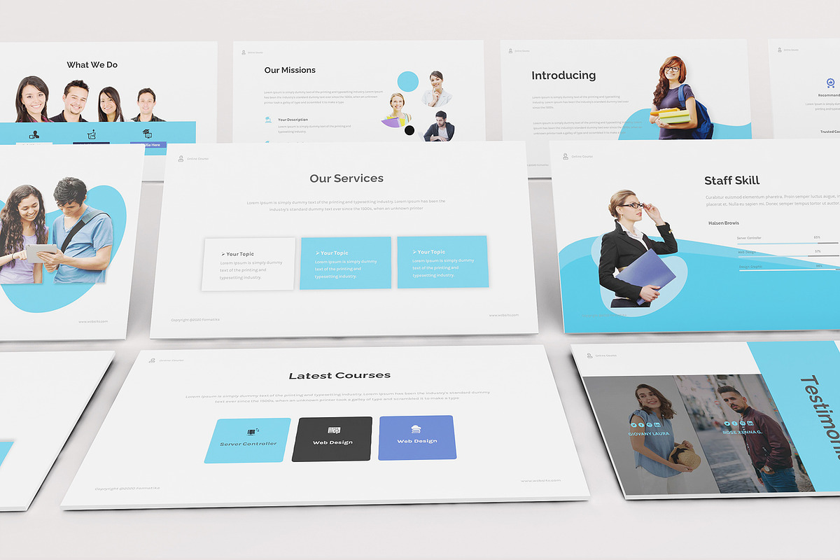 Online Course Powerpoint Template, a Presentation Template by Formatika ...