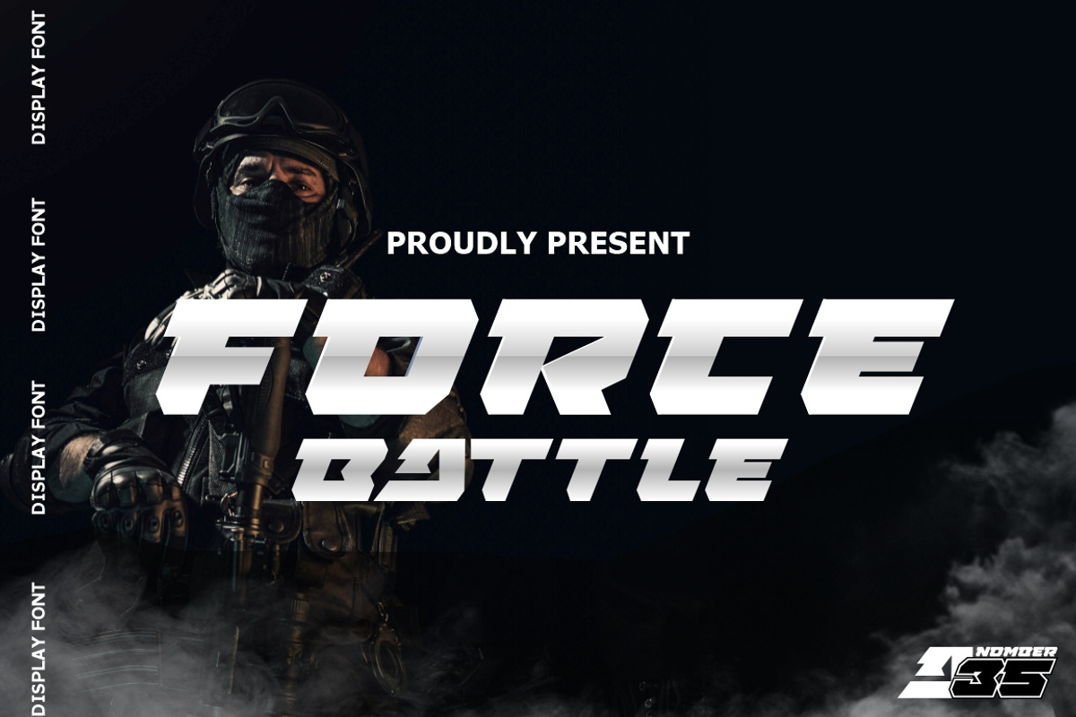 FORCE BATTLE - Aggressive Display Font