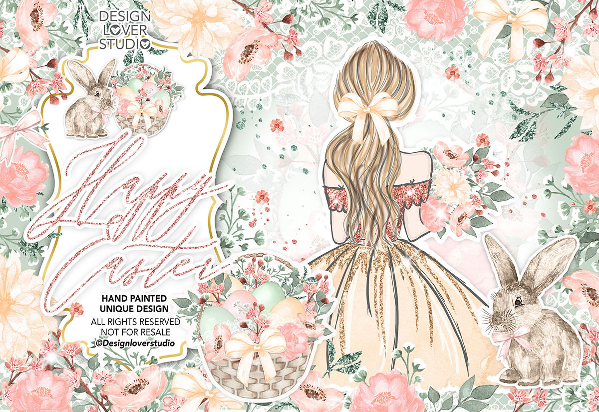 -50% Happy Easter design, an Illustration by designloverstudio