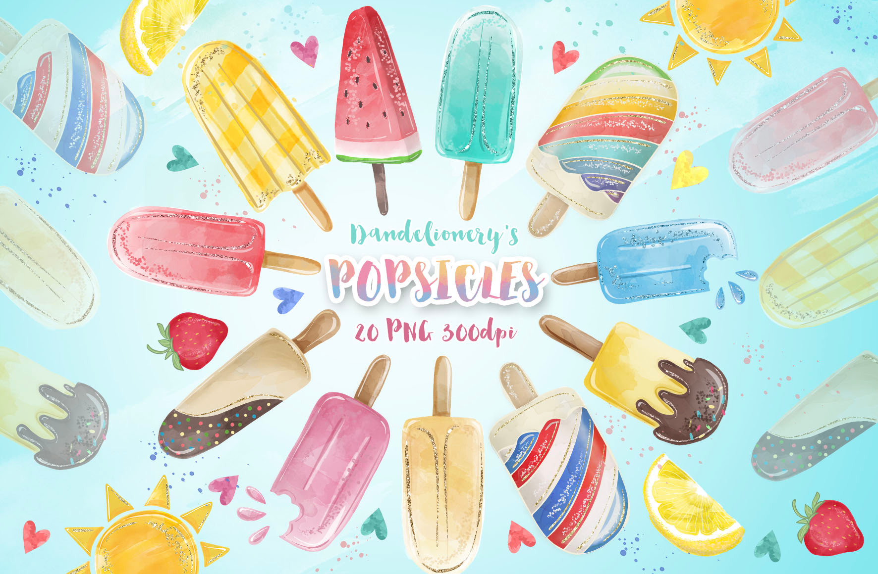 Popsicles design, an Illustration by designloverstudio