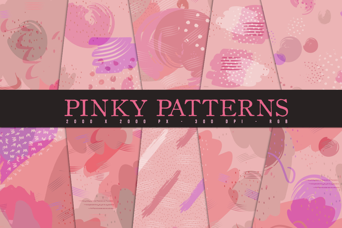 Pinky Patterns, a Pattern Graphic by Orange Fox