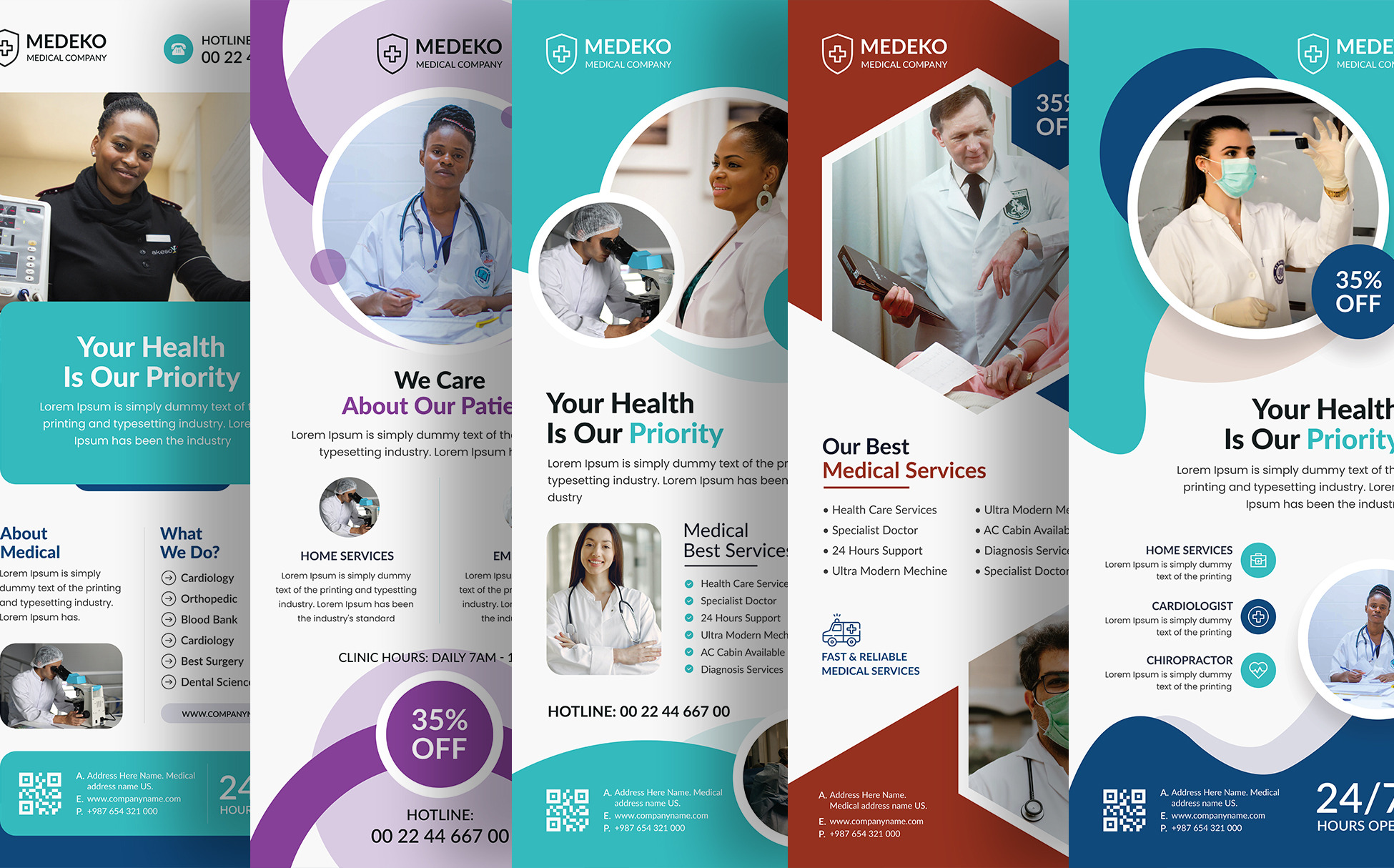 Medical Health Roll up Banner Bundle