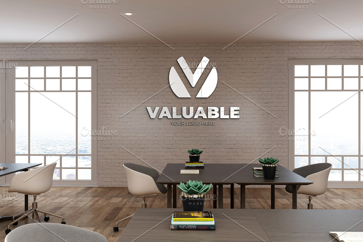 Office Workspace Room Logo Mockups