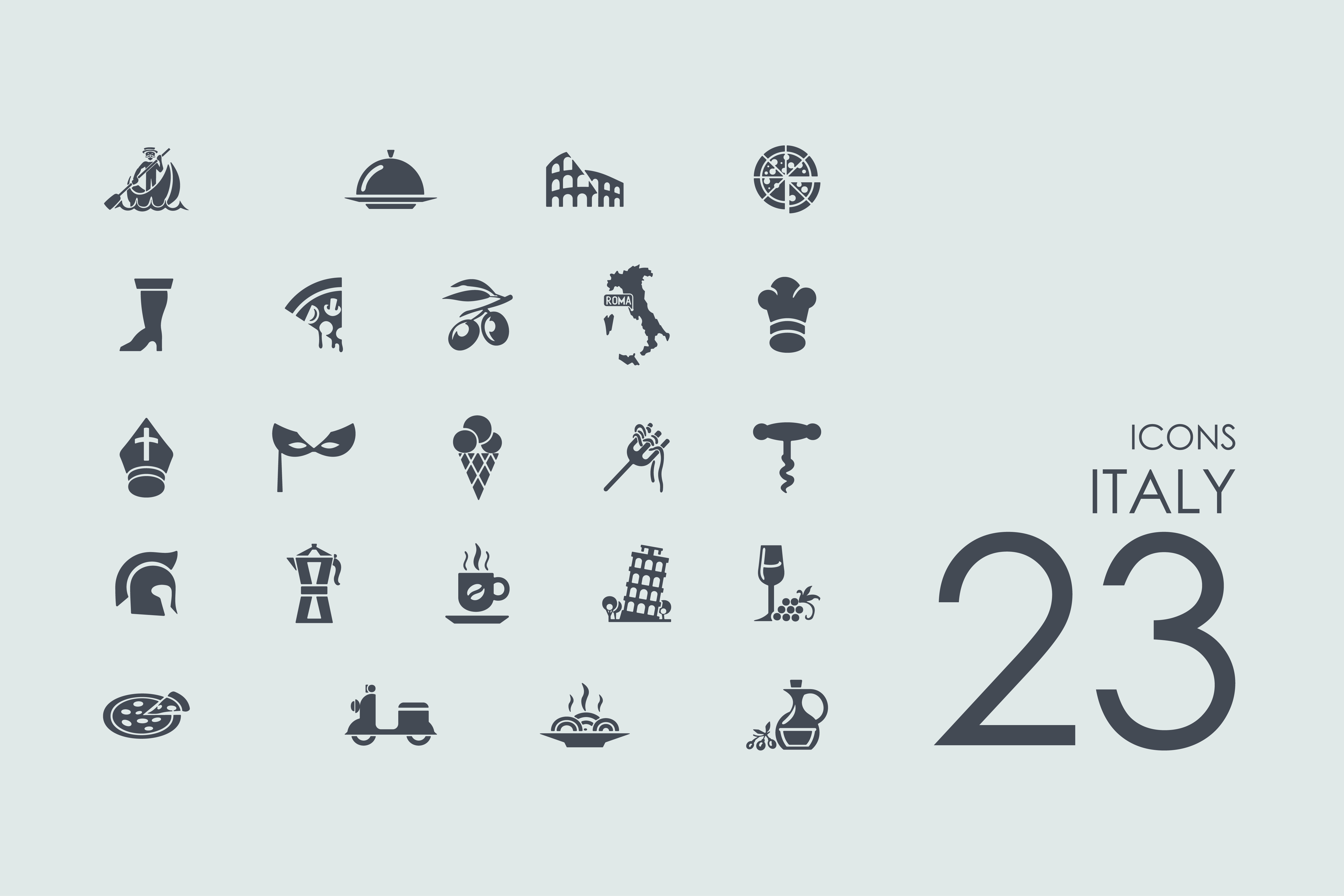 23 Italy icons | Icons ~ Creative Market