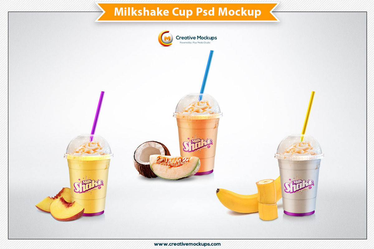 Milkshake Psd Mockup, a Cups & Container Mockup by Plus Media