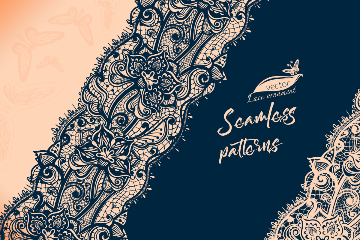 Lace patterns, a Pattern Graphic by Vikpit