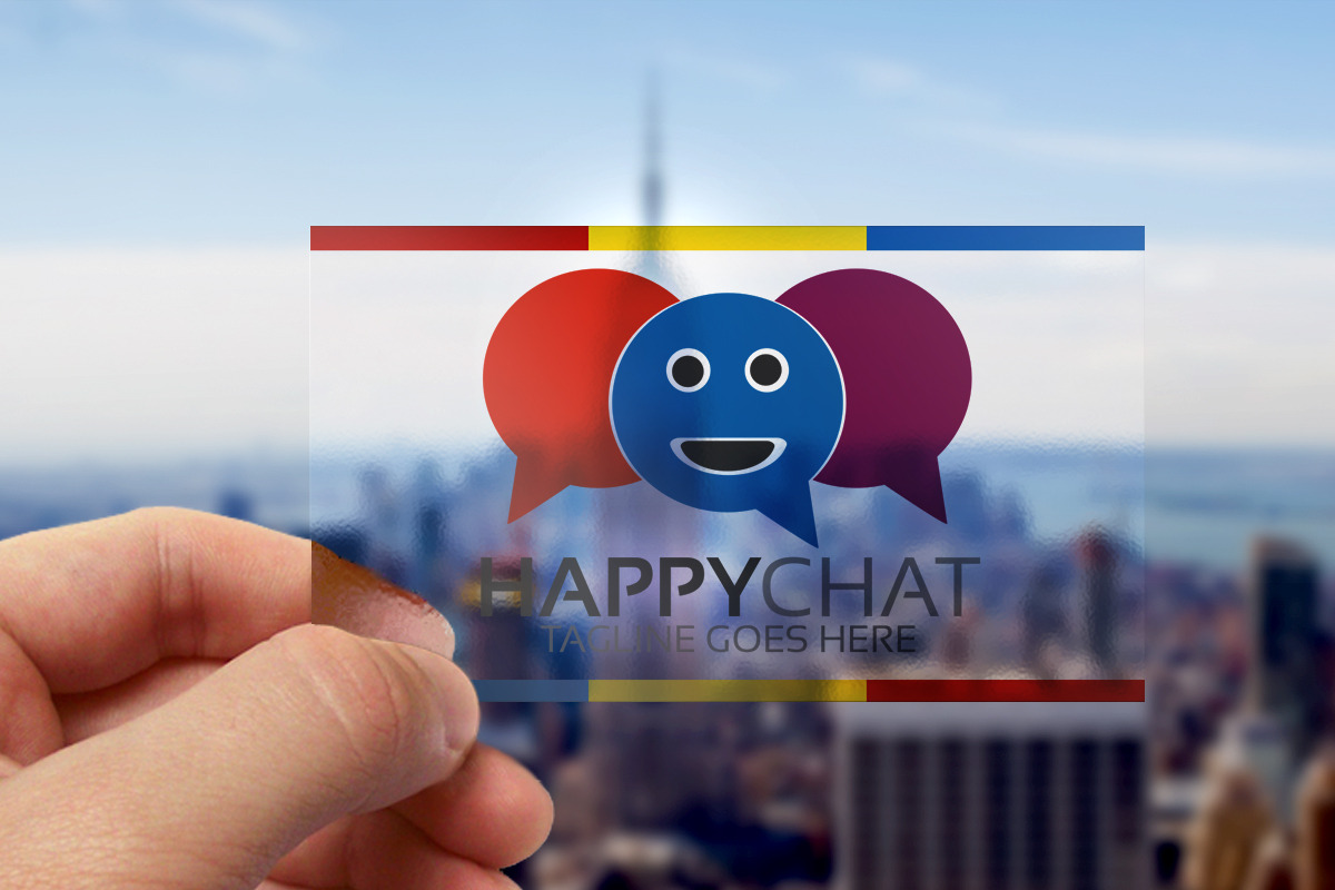Happy Chat Logo, a Branding & Logo Template by Josuf Media