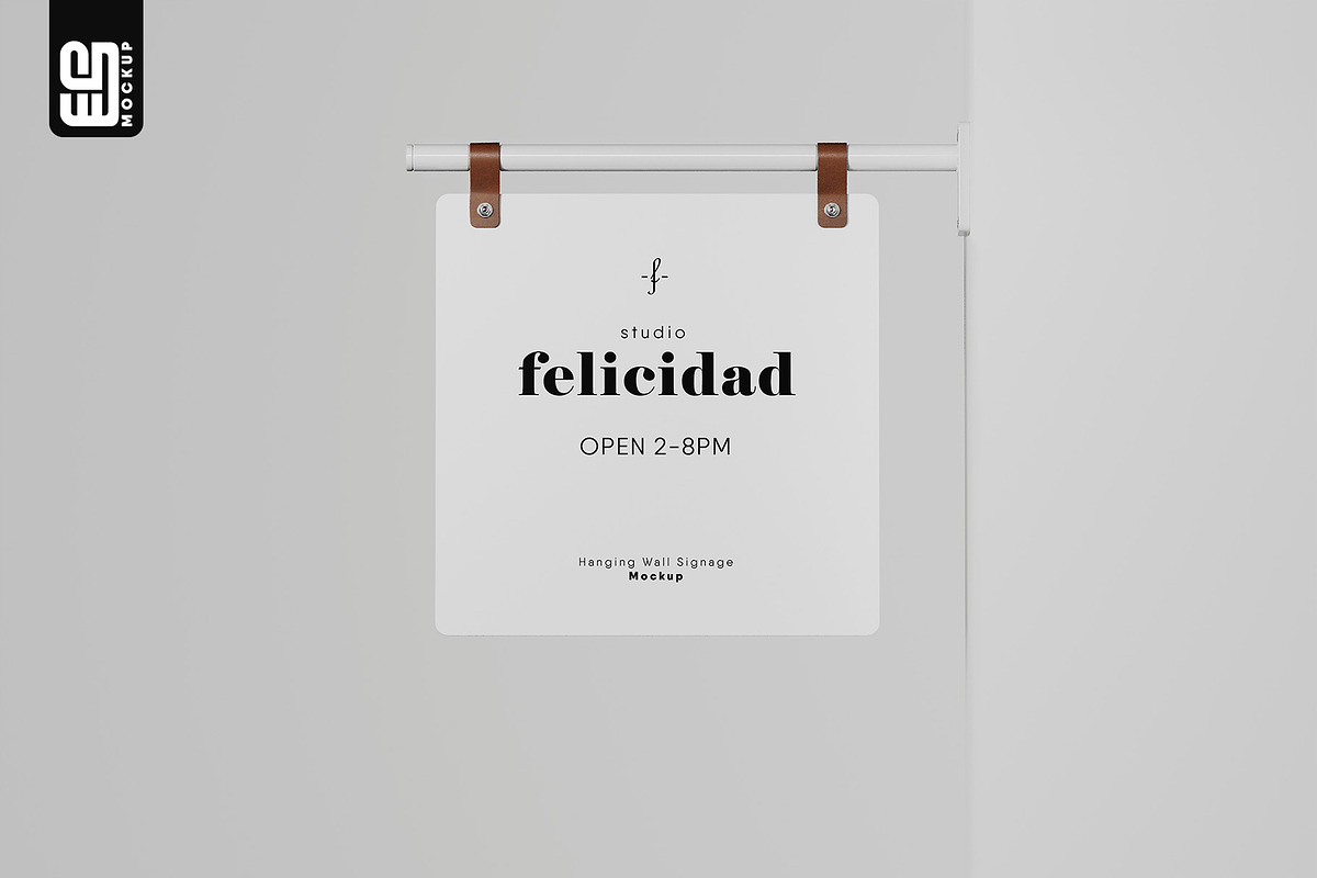 Wall Square Hanging Sign Mockup, an Advertising Mockup by SD Mockup